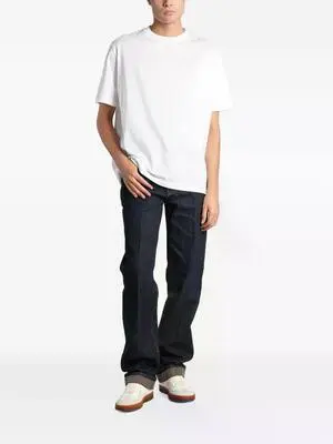 Emporio Armani Logo-plaque Straight-leg Jeans - Blue