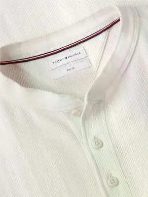 Tommy Hilfiger Henley Waffle-knit Sweater