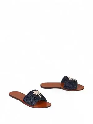 Manebí Palm-tree-patch Woven Sandals
