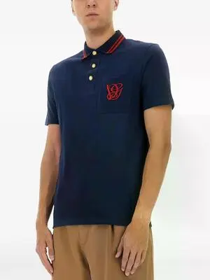 Valentino Garavani Logo-embroidered Tipped Polo Shirt