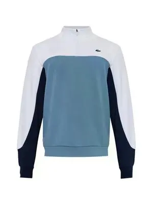 Lacoste Colour-block Quarter-zip Sport Sweatshirt - Blue