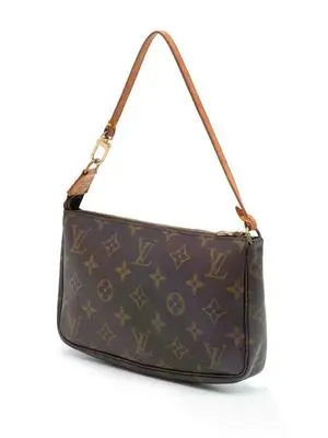 LOUIS VUITTON 2000 Monogram Pochette Accessoires Shoulder Bag - Brown