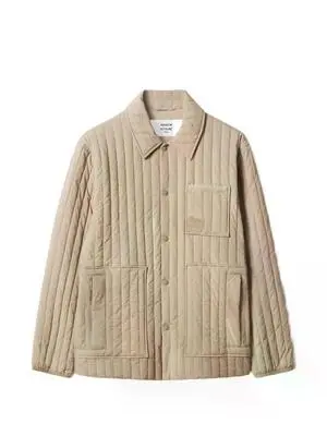 Maison Kitsuné Vertical-quilted Patch-pocket Jacket - Neutrals