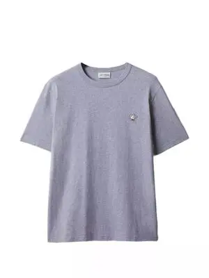 CAFÉ KITSUNÉ Barista Fox-patch T-shirt - Grey