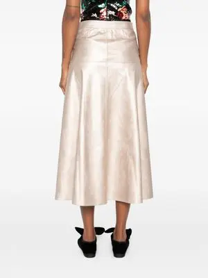 FORTE_FORTE Eco Leather Midi Skirt