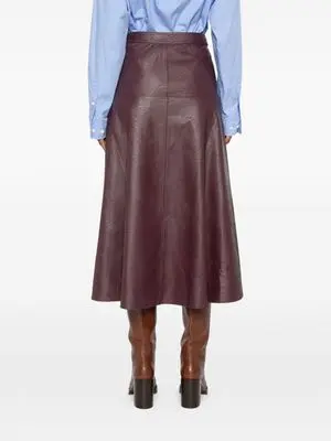 FORTE_FORTE Eco Leather Midi Skirt