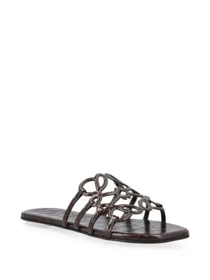 Loewe Petal Anagram Flat Sandals