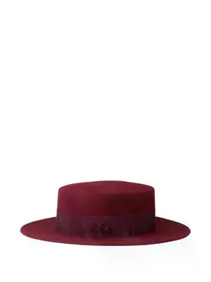 MAISON MICHEL Kiki Ribbon-embellished Hat - Red