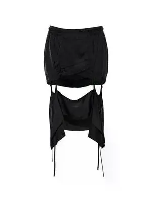 KNWLS Beth Layered-panel Skirt - Black