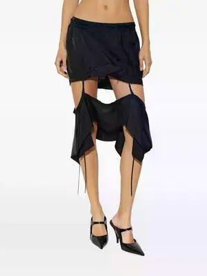 KNWLS Beth Layered-panel Skirt - Black