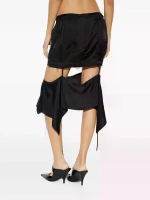 KNWLS Beth Layered-panel Skirt - Black