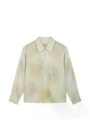 ARTE ANTWERP Dusty Zip-up Linen Shirt - Neutrals