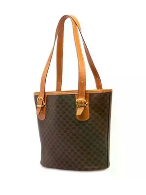 Celine 1994 Macadam Coated Canvas Tote Bag