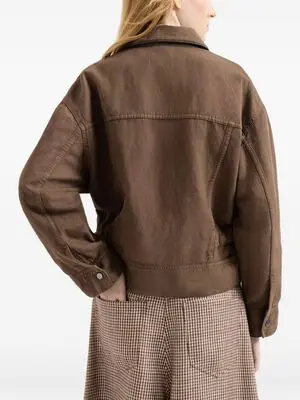 Brunello Cucinelli Linen Cropped Jacket