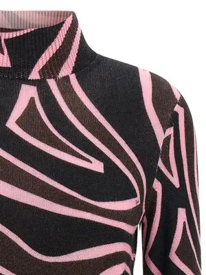 Emilio Pucci Printed Wool Turtle-neck Sweater