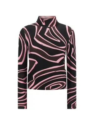 Emilio Pucci Printed Wool Turtle-neck Sweater - Multicolor
