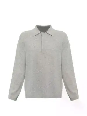 LISA YANG Emil Cashmere Polo Shirt - Grey