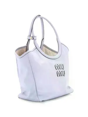Miu Miu Ivy Leather Medium Tote Bag