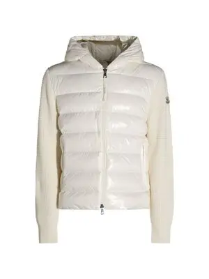 Moncler Wool And Nylon Padded Cardigan - Multicolor