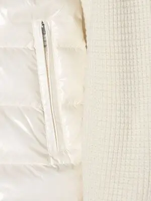 Moncler Wool And Nylon Padded Cardigan