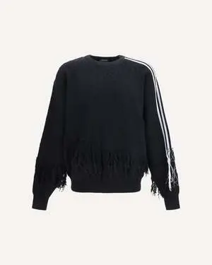 Y3 Fringed Sweater Ale - Black