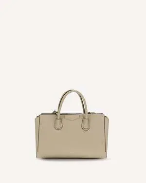 Givenchy Small Antigona Catchall Glossy Grained Leather Handbag - Beige