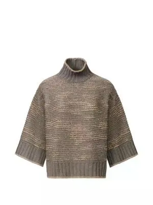 Fabiana Filippi Sequin-embellished High-neck Sweater - Grey