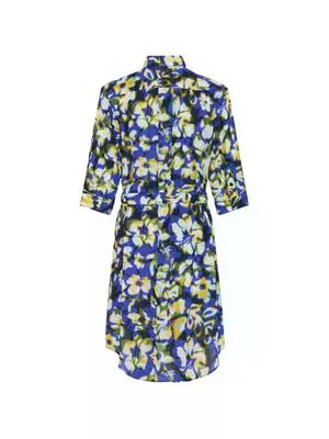 Vilebrequin Floral-print Belted Midi Shirt-dress