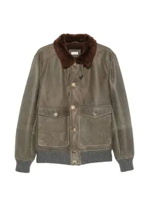 Brunello Cucinelli Leather Jacket - Multicolor