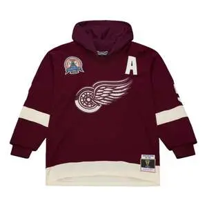 Mitchell & Ness X Just Don Detroit Wings Jersey Hoodie - Red