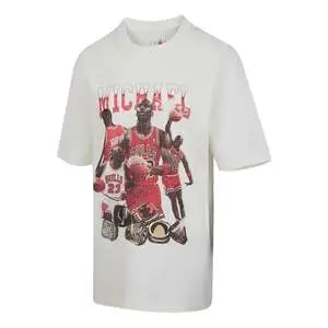 JORDAN Oversized Short Sleeve Graphic T-shirt Asia Sizing - Off White