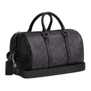 COACH Venture Duffle Bag 27 Signature Canvas With Patches
