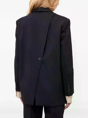 OTTOD'AME Pinstripe-pattern Back-slit Jacket
