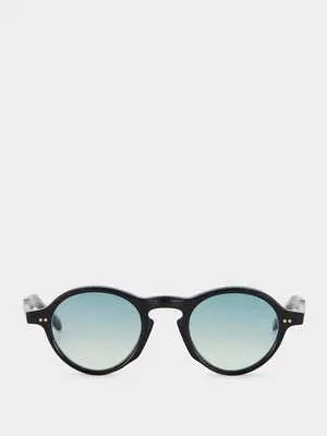CUTLER AND GROSS Black Gr08 Round Sunglasses - Blue