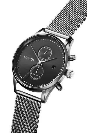 MVMT Voyager Chronograph Mesh Strap Watch