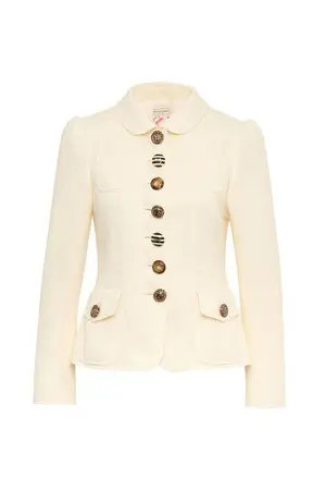 MAISON COMMON Jersey Jacket With Peter Pan Collar