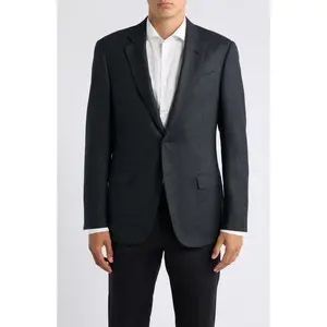 Emporio Armani G-line Wool & Cashmere Sport Coat - Black Multi