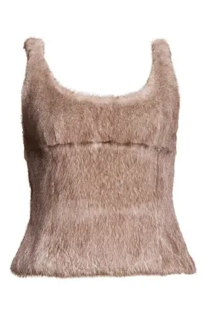 Alexander Wang Fitted Faux Fur Tank
