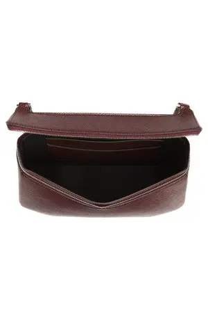 TOTEME Clip Palmellato Patent Leather Shoulder Bag - Cherry