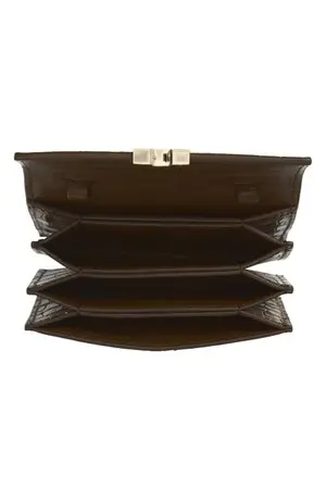TOM FORD Mia Croc Embossed Leather Crossbody Wallet