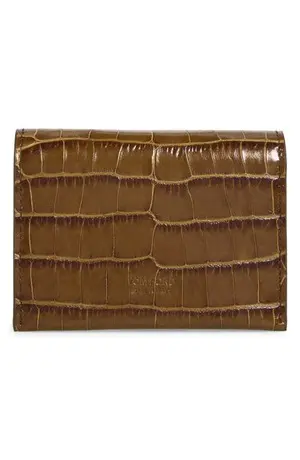 TOM FORD Mia Croc Embossed Leather Crossbody Wallet