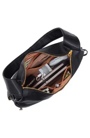 Hobo Kori Leather Shoulder Bag - Black