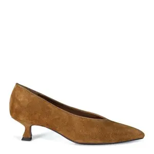 DIBA TRUE Clap Ton Suede Kitten Heel Pump - Tan