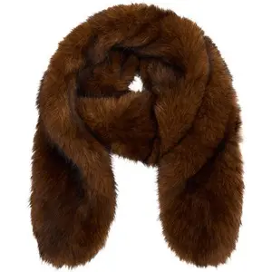 Mango Faux Fur Scarf - Brown