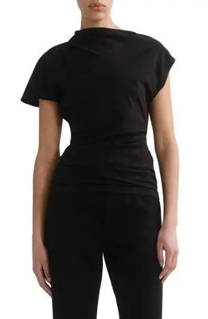 AGOLDE Beckly Asymmetrical Organic Cotton T-shirt