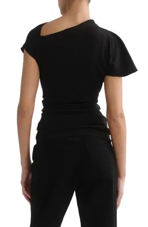 AGOLDE Beckly Asymmetrical Organic Cotton T-shirt