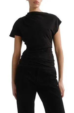 AGOLDE Beckly Asymmetrical Organic Cotton T-shirt