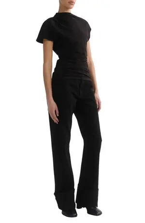 AGOLDE Beckly Asymmetrical Organic Cotton T-shirt