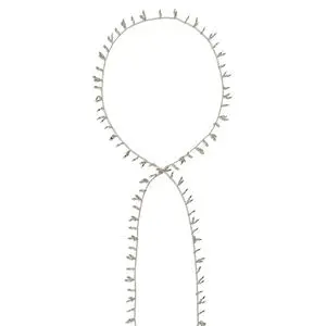 STONE FRUIT Fringe Scarf Necklace