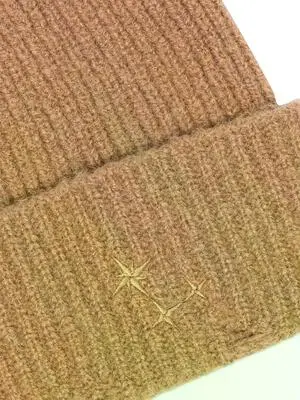 LANEUS Ribbed-knit Embroidered-logo Beanie Hat